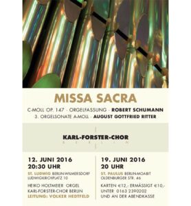 MISSA SACRA - Karl-Forster-Chor